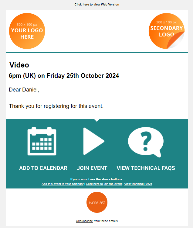 What is a Standard Master Event Template?