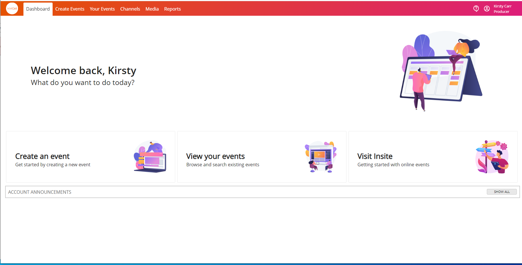 Login to your WorkCast account