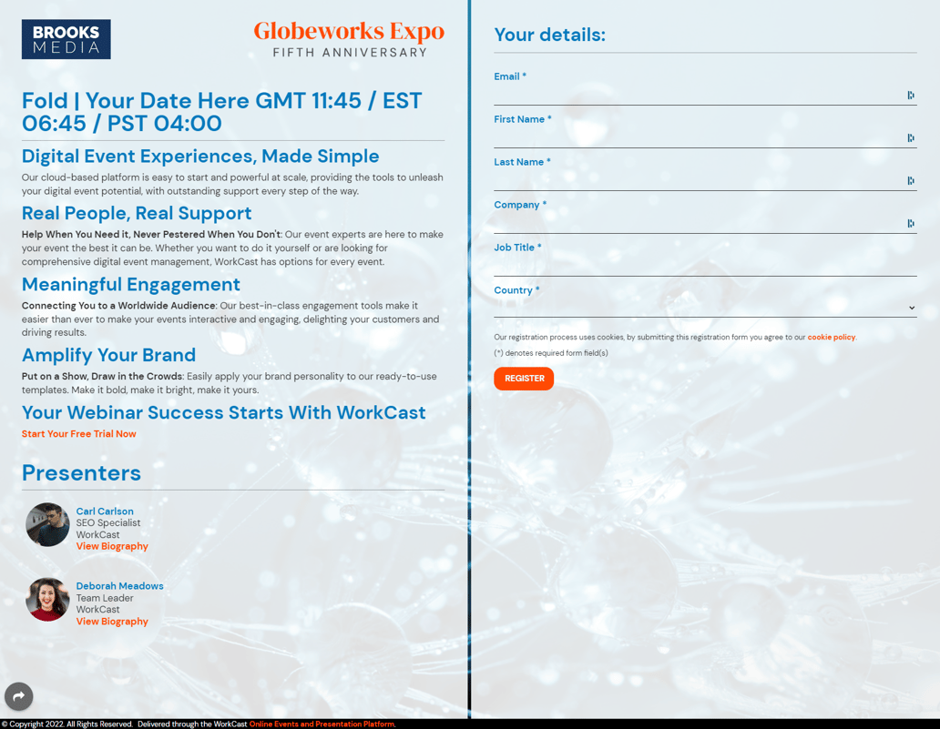Webinar Template Design
