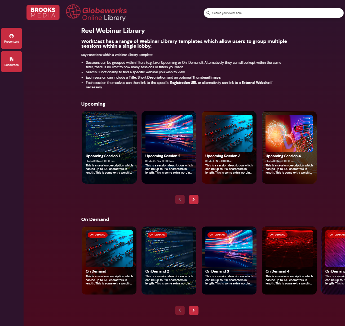 Webinar Library Templates