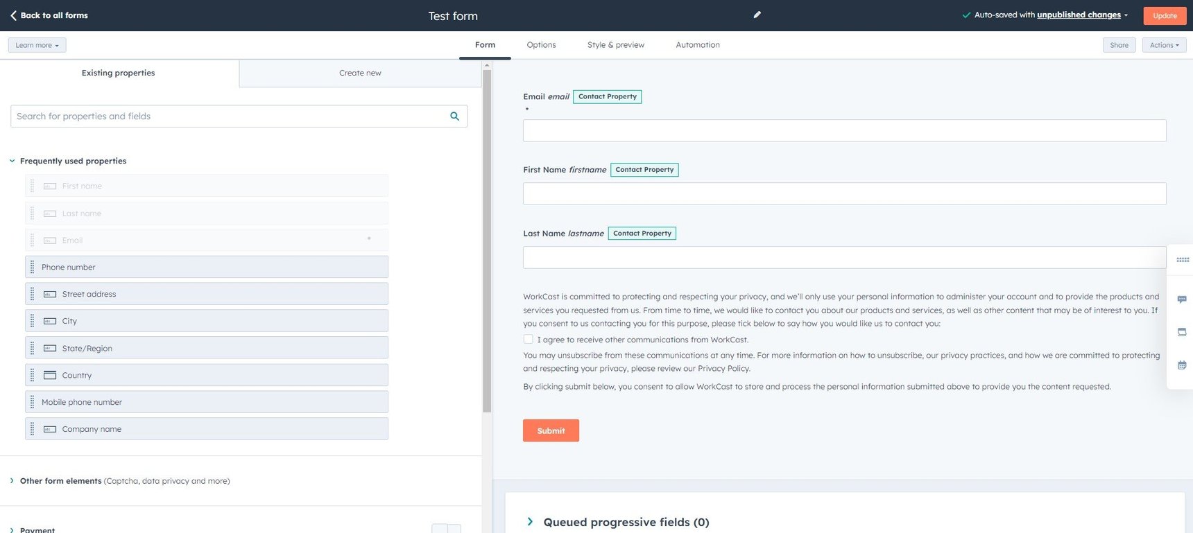 Use a HubSpot Registration Form