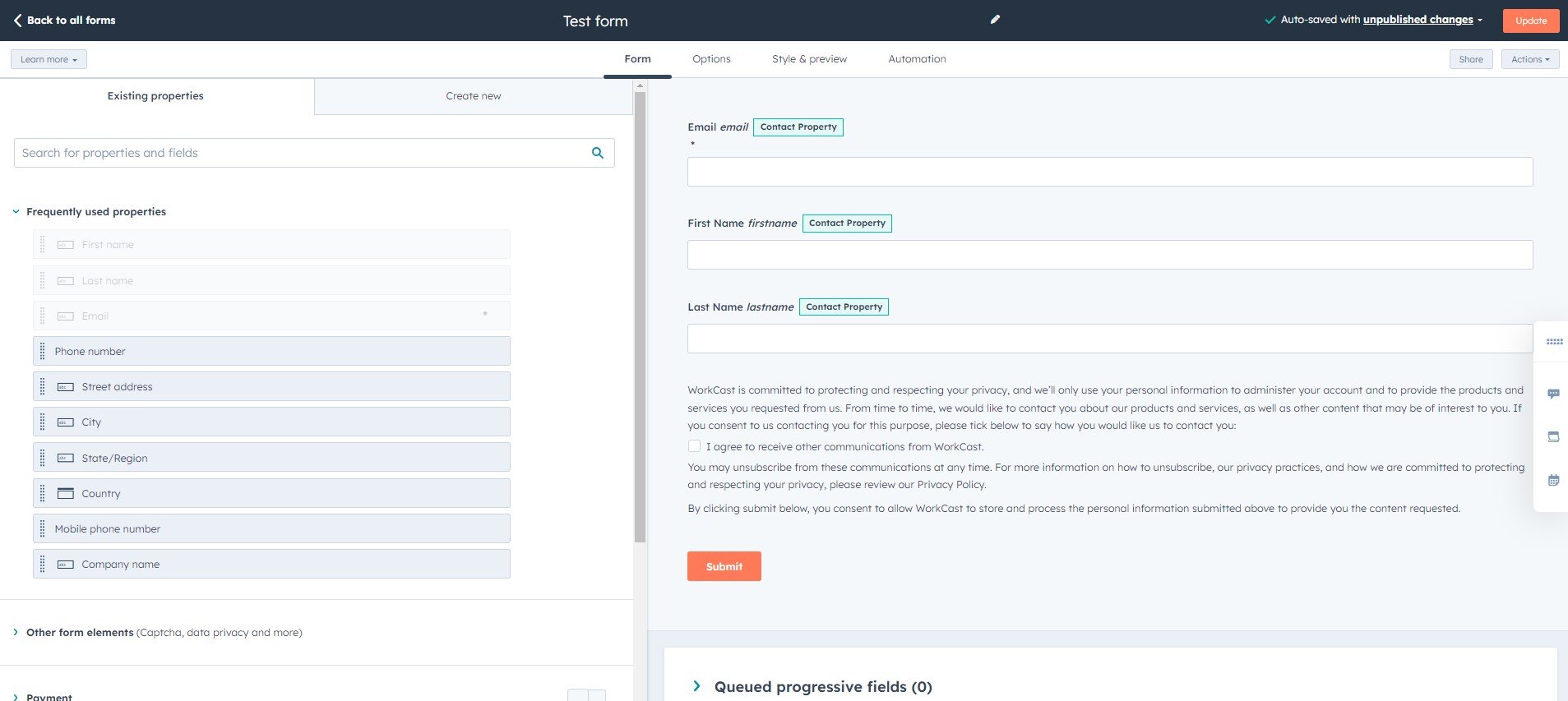 Use a HubSpot Registration Form