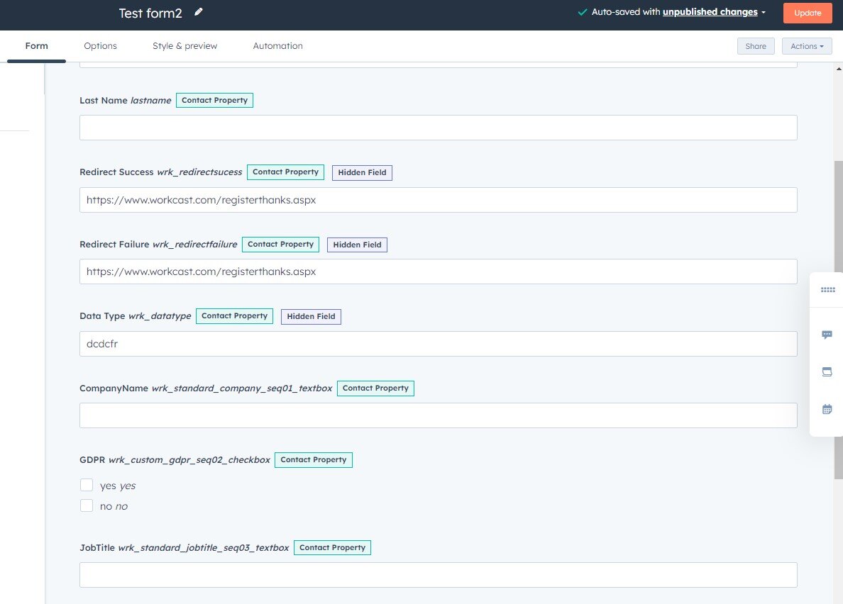 Use a HubSpot Registration Form