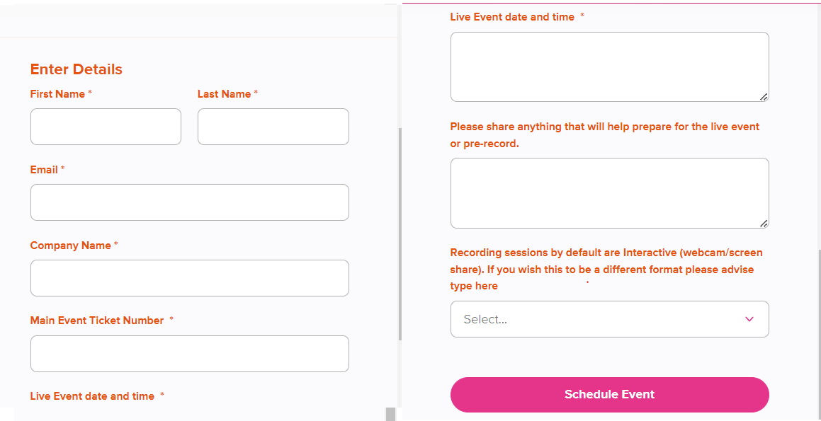 How to use the WorkCast Managed Event Booking App