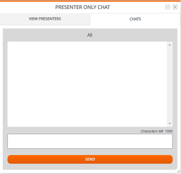 Presenter Only Chat Pod