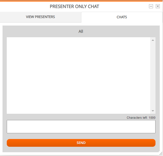 Presenter Only Chat Pod