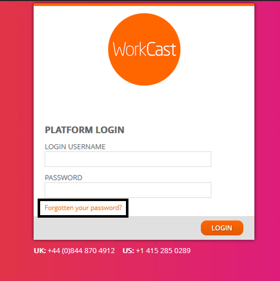 Login to your WorkCast account (legacy)