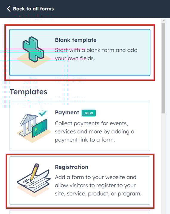 Use a HubSpot Registration Form