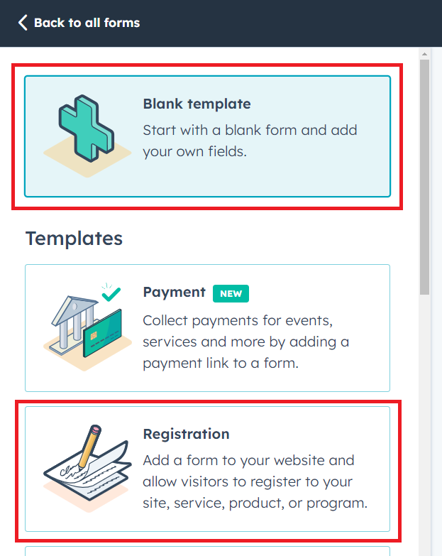 Use a HubSpot Registration Form