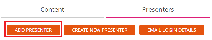 Adding Presenters to your Event