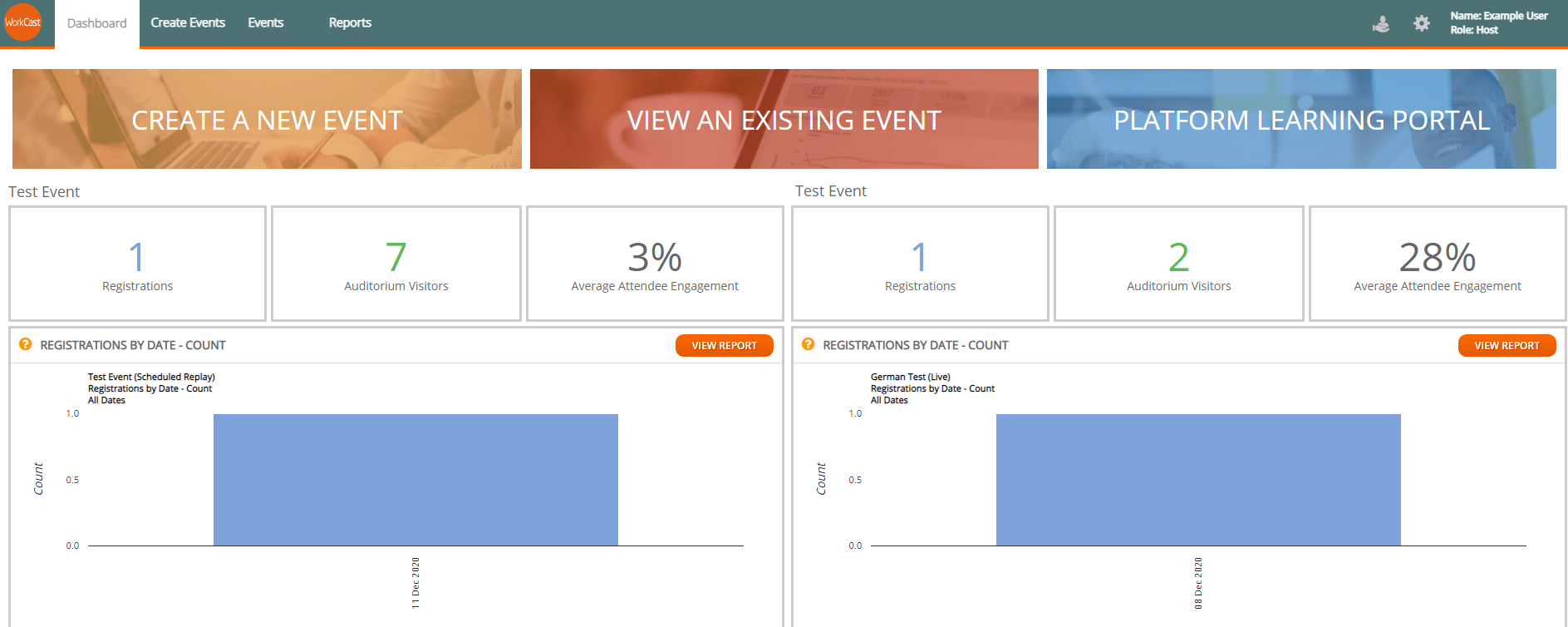 Logging in to the platform