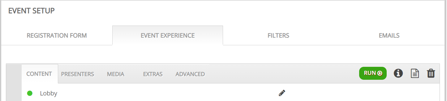 Basics of how to set up an event